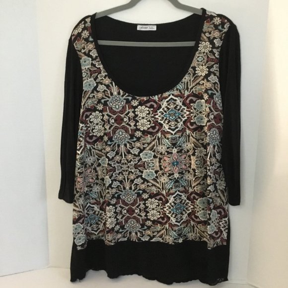 Forever Jade | Tops | Ladies Top By Forever Jade Two Material Types ...